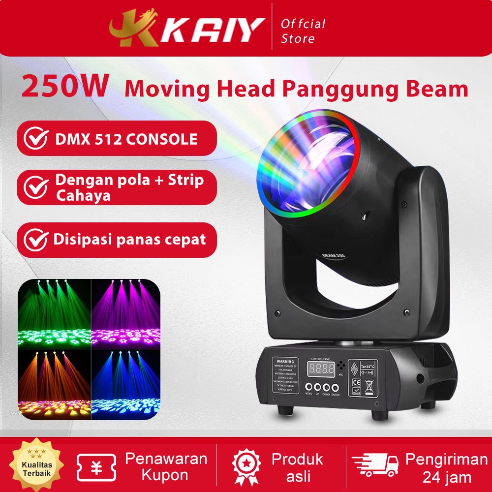 Jual Kaiy Moving Head Beam 250 Watt Lampu Sorot Panggung LED Disco ...