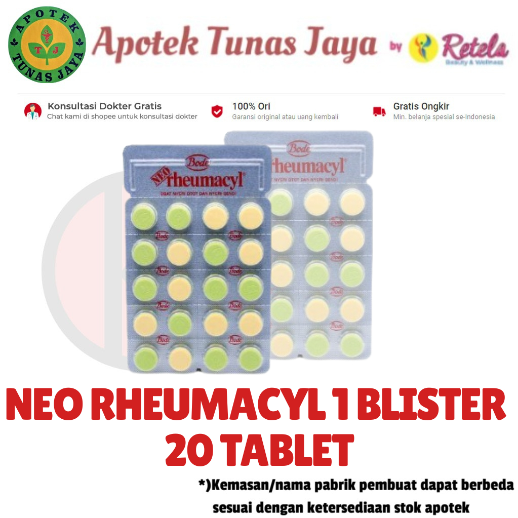 Jual NEO RHEUMACYL 1 BLISTER 20 TABLET | Shopee Indonesia