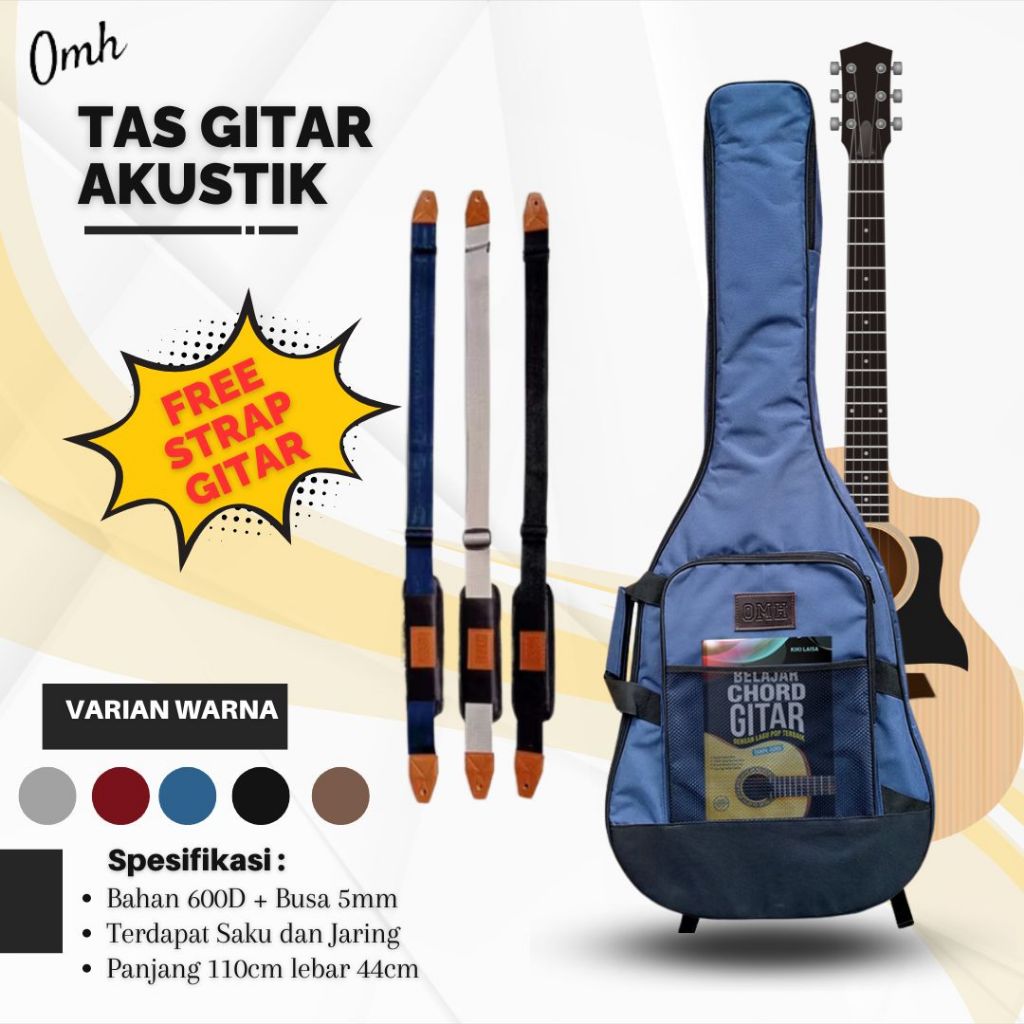 Jual Softcase Tas Gitar Akustik 110cm x 44cm /Sarung Gitar Akustik /Tas ...