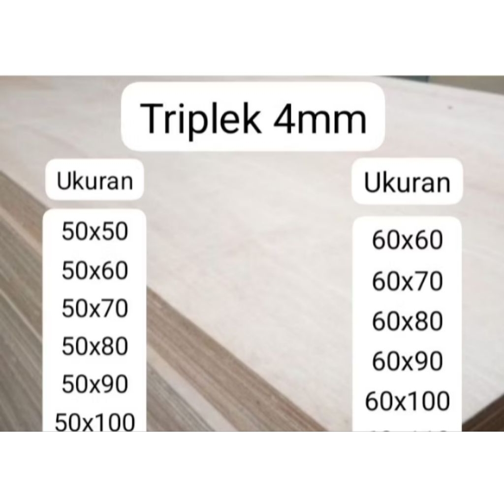 Jual Triplek Papan 4mm,, plywood,multiplek halus 2 sisi minimal order 2 ...