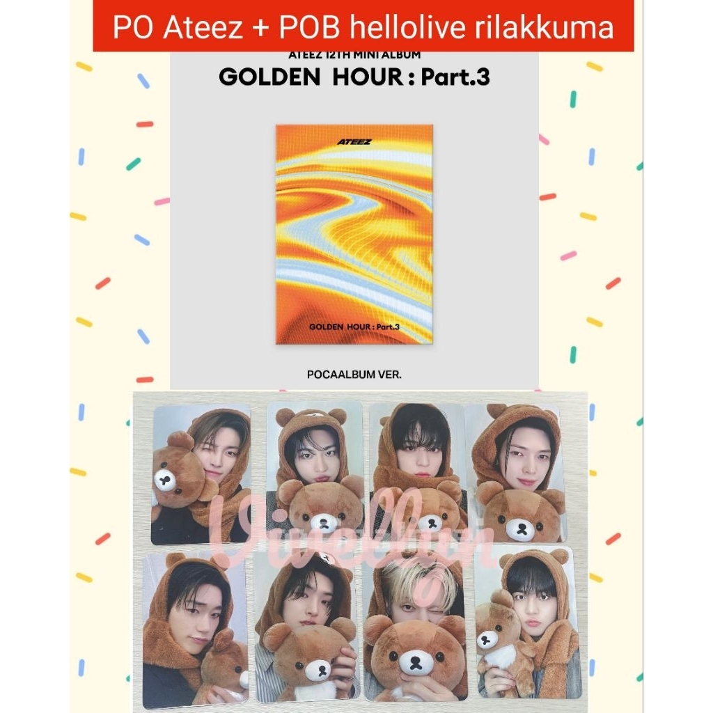 Jual [READY] Ateez Golden Hour Pt 3 + POB hellolive Rilakkuma | Shopee Indonesia