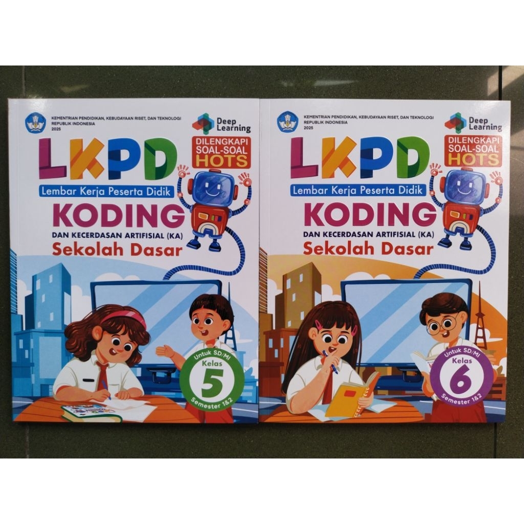 Jual LKPD KODING dan Kecerdasan Artifisial (KA) SD/MI kls 5&6| semester 1&2| KurMer plus kunci ...