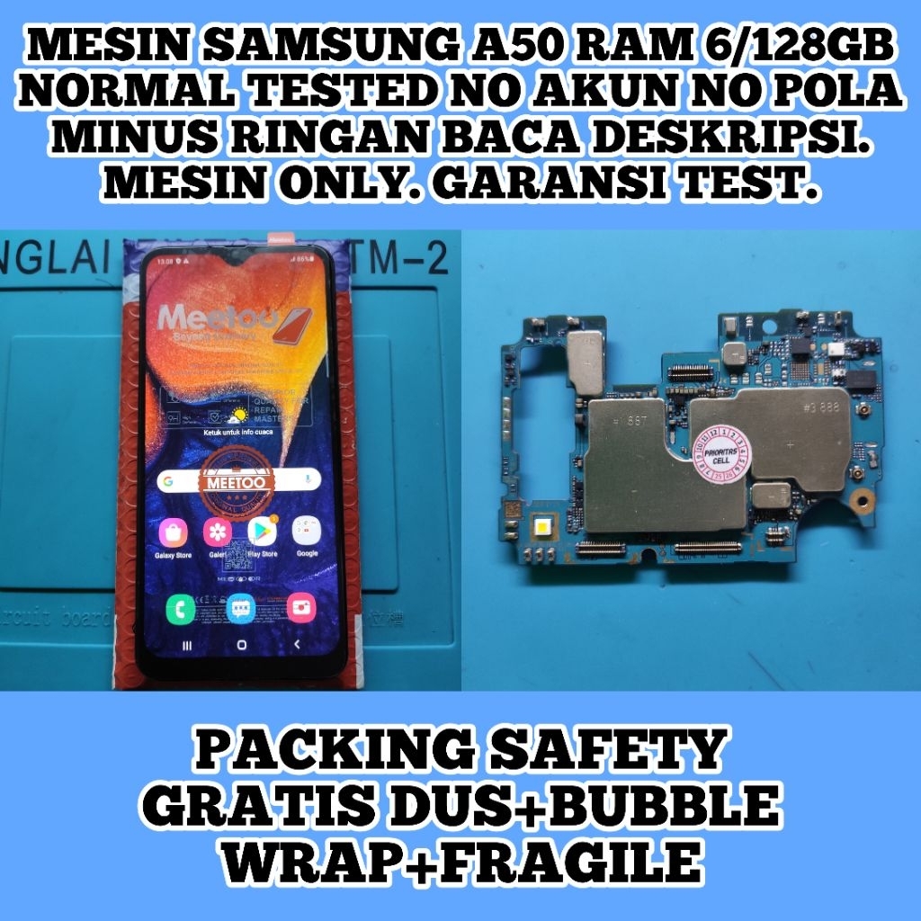 Jual MESIN SAMSUNG A50 RAM 6/128GB NORMAL TESTED NO AKUN NO POLA MINUS ...