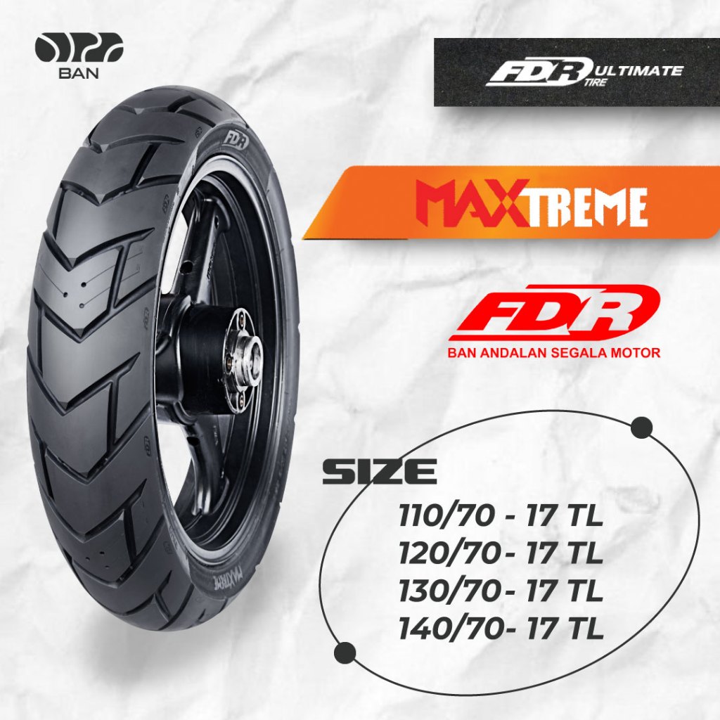 Jual FDR Ultimate Maxtreme Ring 17 – Ban Motor TL (Tubeless) | Shopee ...