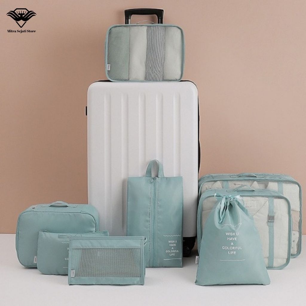 Jual Best Tas Travel Organizer 8in1 Storage Bag Luggage Bag Packing ...