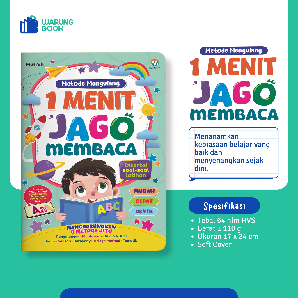 Jual buku Metode Mengulang 1 Menit Jago Membaca belajar tk baca ...