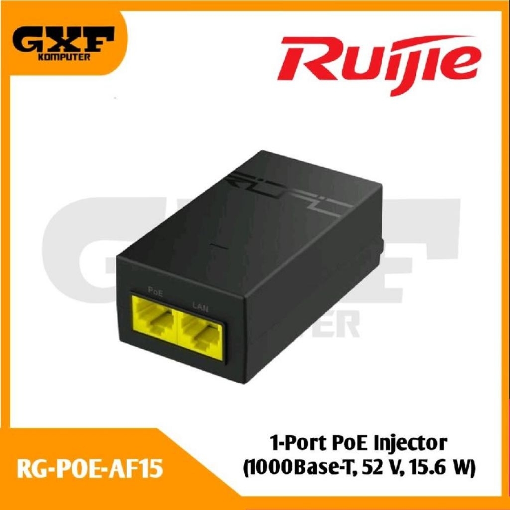 Jual Ruijie RG-POE-AF15 1-port PoE Adapter (1000Base-T, 52V, 15.6W ...