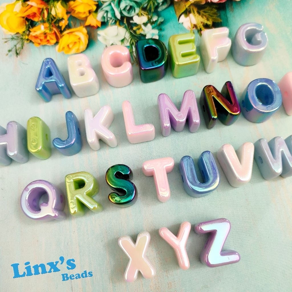 Jual [Part 1/A-L] Manik Huruf Besar Glossy UV / Manik Luxury Chunky ...