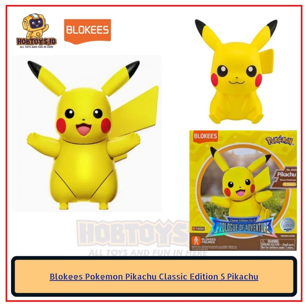 Jual Blokees Pokemon Pikachu Classic Edition S Pikachu | Shopee Indonesia