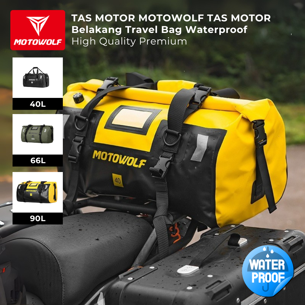 Jual Motowolf Tail Bag Tas Touring Motor Waterproof 40L 66L 90L Travel ...