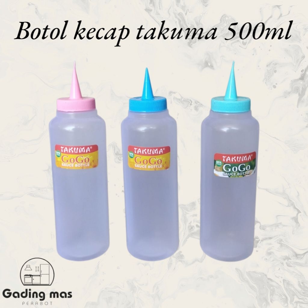 Jual TAKUMA BOTOL SAOS / BOTOL KECAP / BOTOL MAYONES 500 ML | Shopee ...