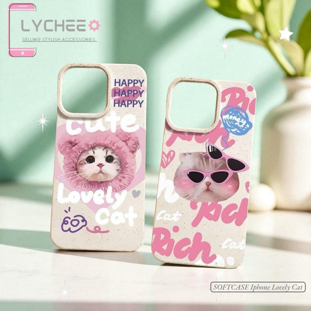 Jual [LYCHEE CELLULER] SOFTCASE IPHONE 11 12 13 14 15 16 Case Lovely Cat Rich Cat Recommended ...