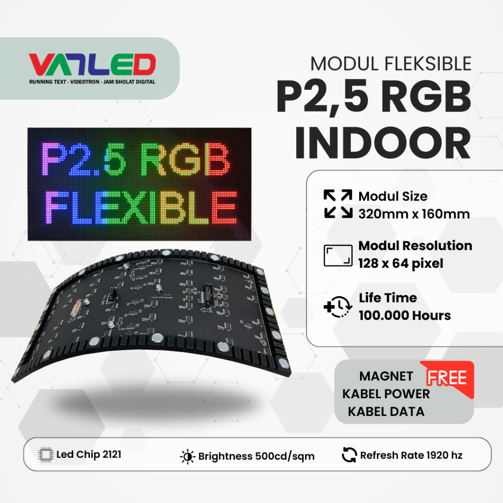 Jual PANEL MODUL MODULE LED FLEXIBLE FLEKSIBEL P1,86 P1.86 P2,5 P2.5 P4 ...