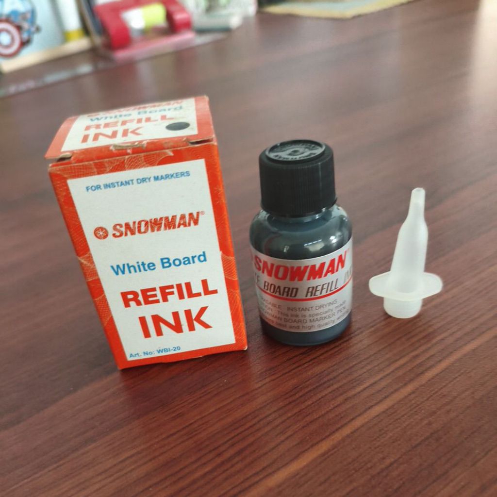 Jual SNOWMAN WHITE BOARD REFILL INK / TINTA ISI ULANG SPIDOL WHITE ...