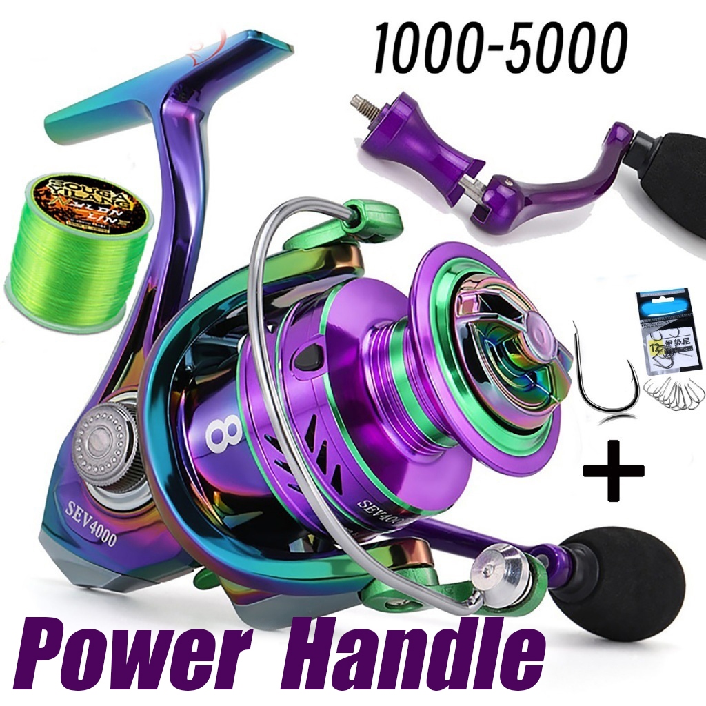 Jual Power Hand Reel Pancing Memancing Rasio Gear 5.2:1 Max Drag 5-10KG ...