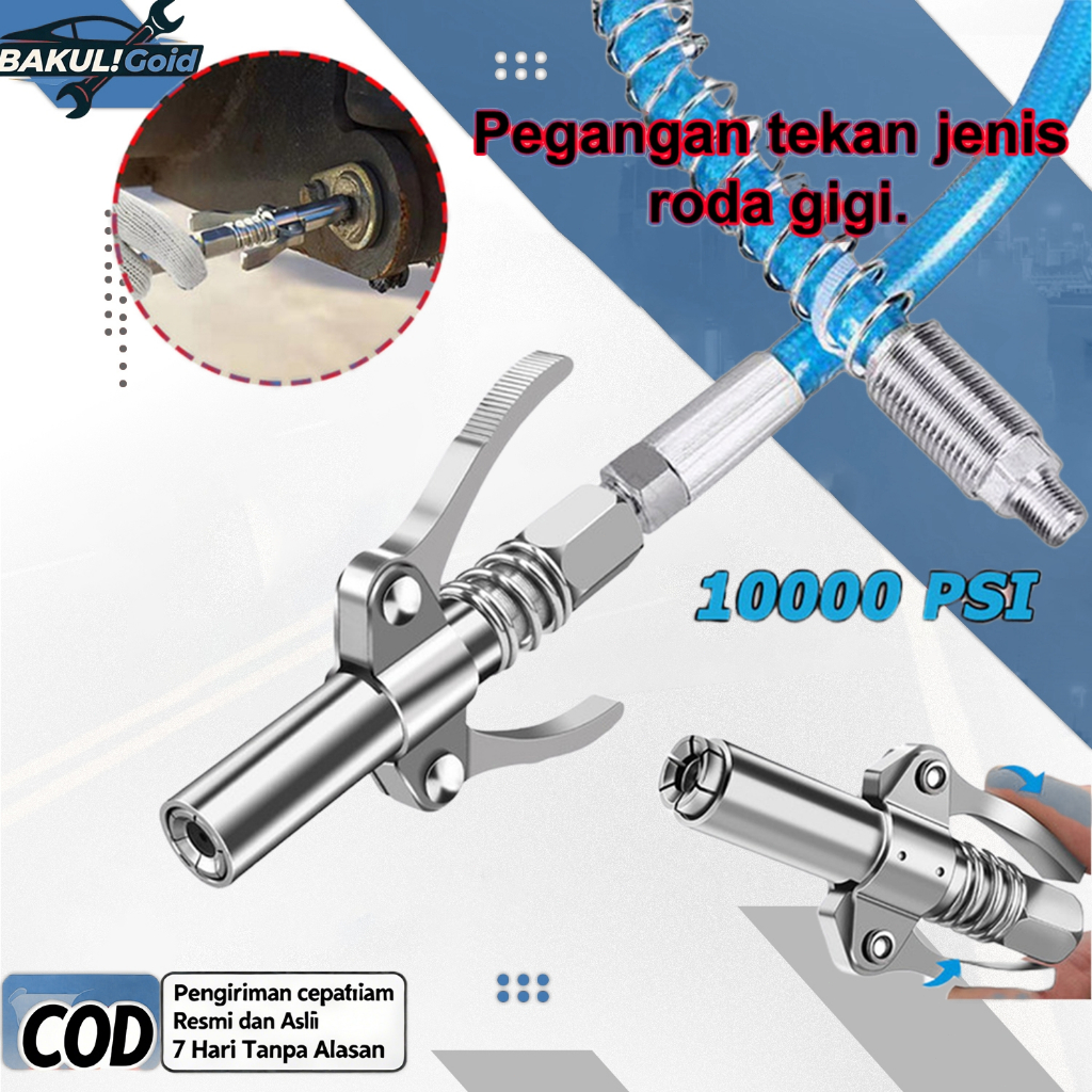 Jual Grease Gun (Gratis selang 30cm)Pistol Gemuk Quick Release Mudah ...