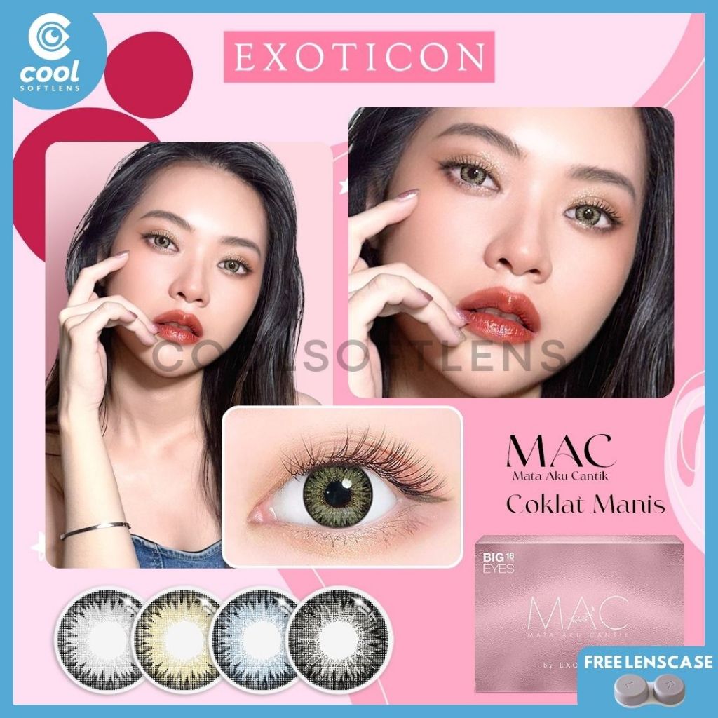 Jual Softlens X2 MAC 16 MM Normal & Minus (-0,50 S/D -6,00) By X2 Exoticon / Soflen Mata Aku ...