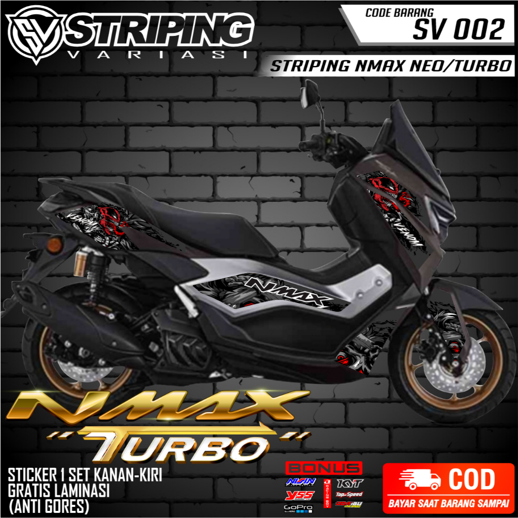 Jual Stiker nmax turbo list striping Turbo Fullbody banyak Variasi Nmax ...