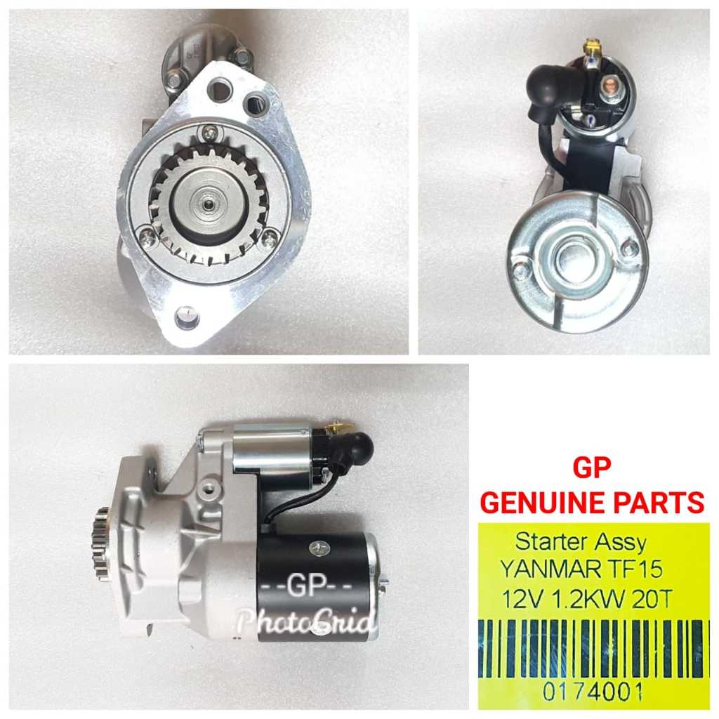 Jual Dinamo Starter GP Yanmar TF15 TF150 TF55 TF190 12V 1.2KW 20T ...