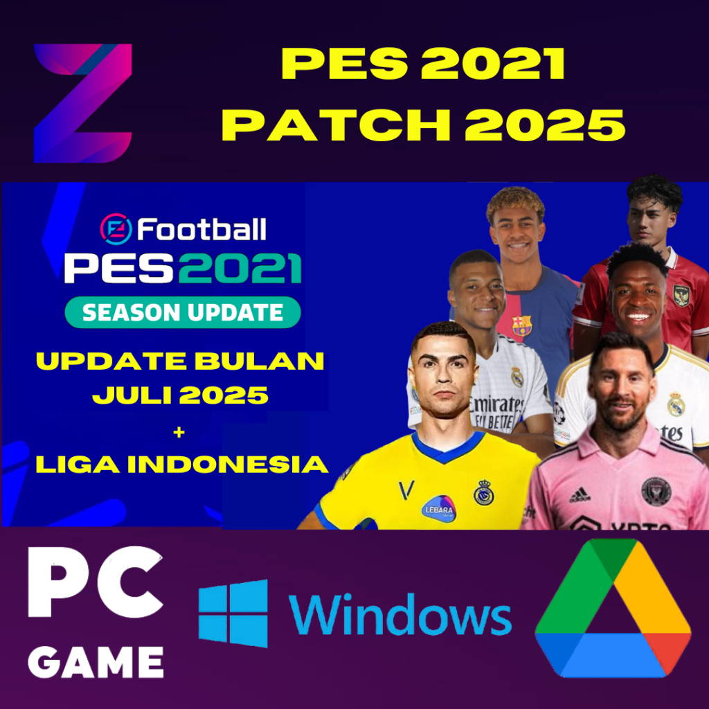 Jual PES 2021 PATCH 2025 Update Terbaru + BRI LIGA 1 Game eFootball Pro ...