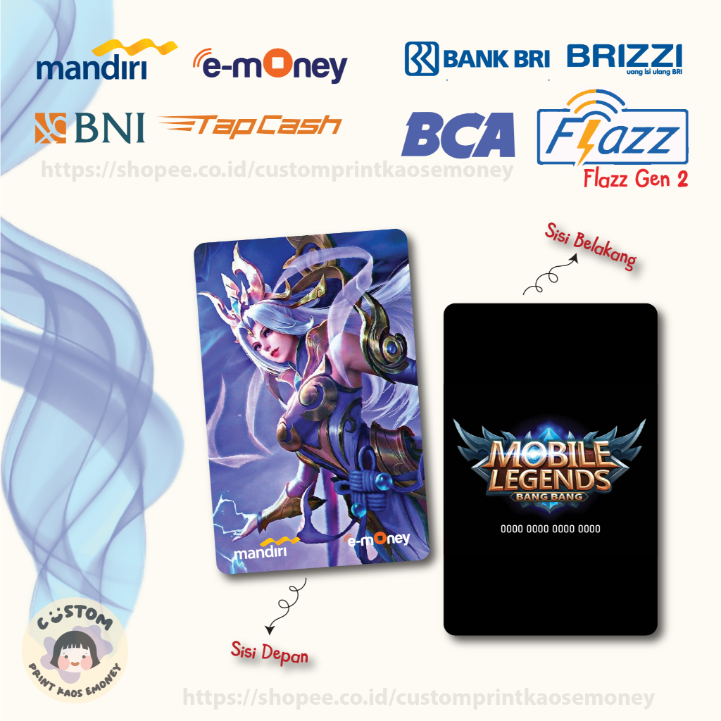 Jual KARTU EMONEY ETOLL GAME SELENA MOBILE LEGENDS KEREN GAMING MANDIRI ...