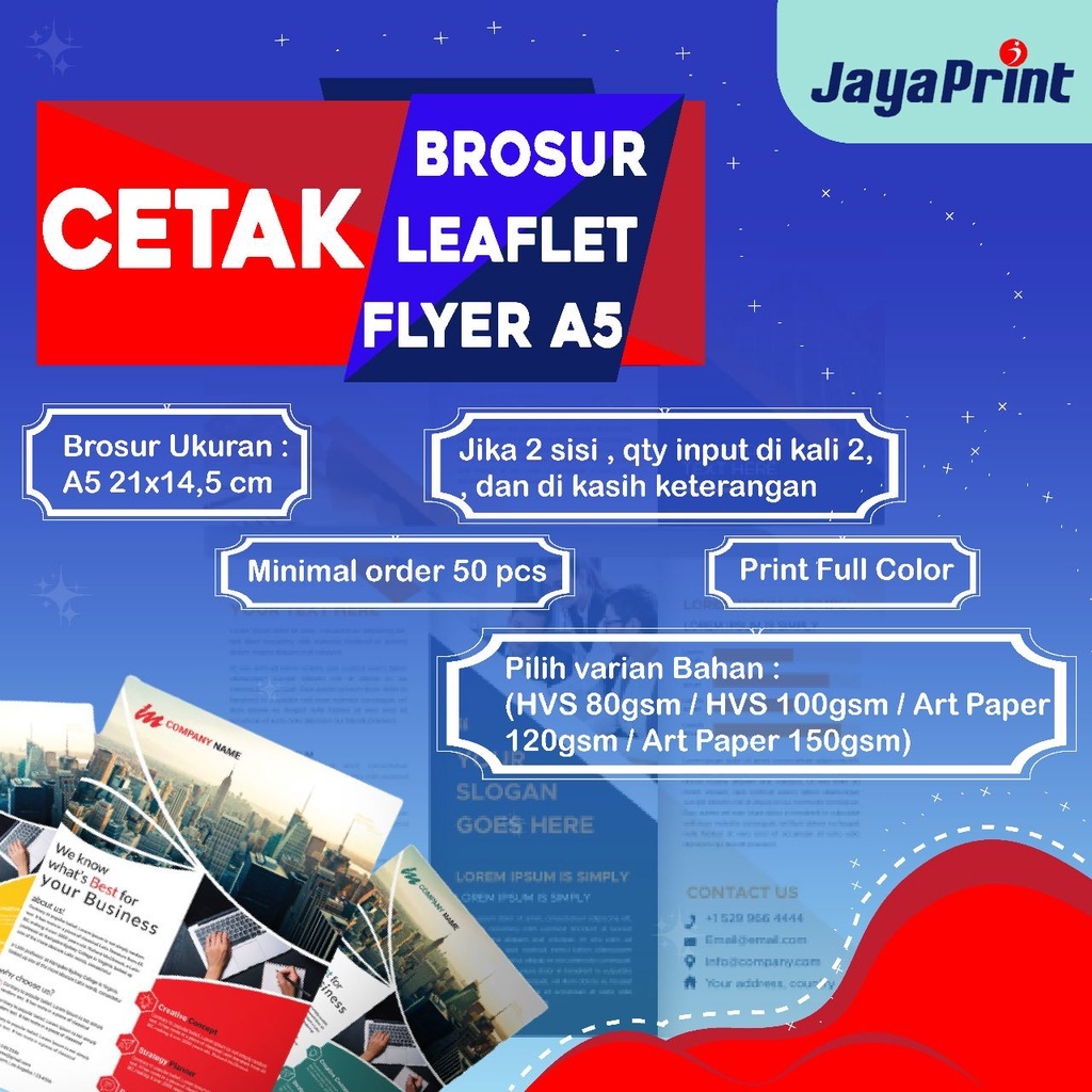 Jual Cetak Custom Brosur / Flyer / Leaflet A5 - Murah dan Cepat ...
