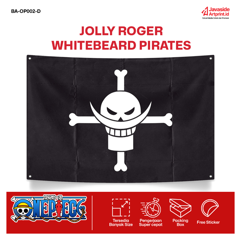 Jual JOLLY ROGER WHITEBEARD PIRATES - BENDERA BAJAK LAUT SHIROHIGE ...