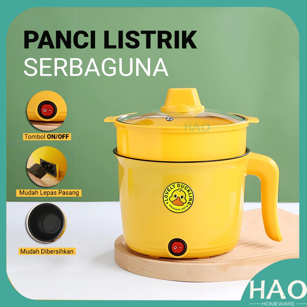 Jual Panci Listrik 450W dengan Pengukus / Panci Elektrik Serbaguna ...