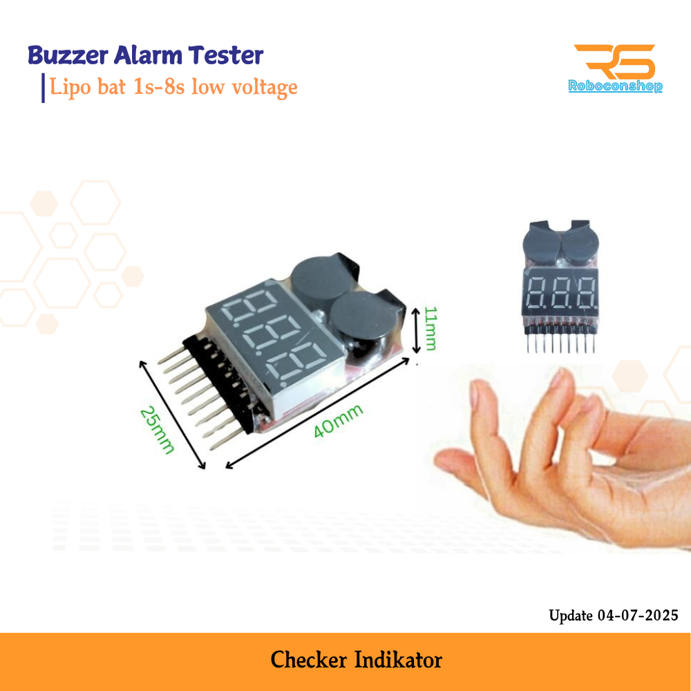 Jual Lipo Battery Voltage Tester Low Voltage Buzzer Alarm Lipo/Li-ion ...