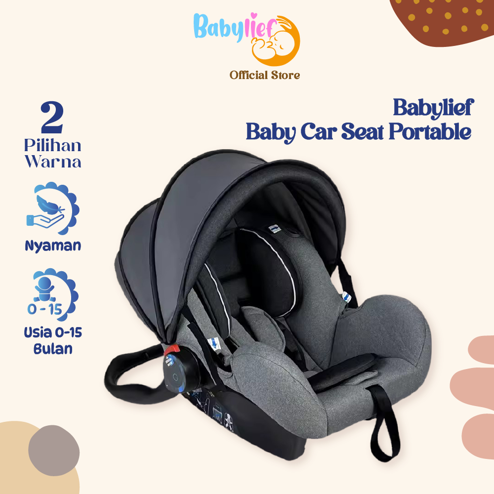 Jual Babylief Baby Car Seat Portable – Kursi Mobil Bayi Newborn, Ringan ...