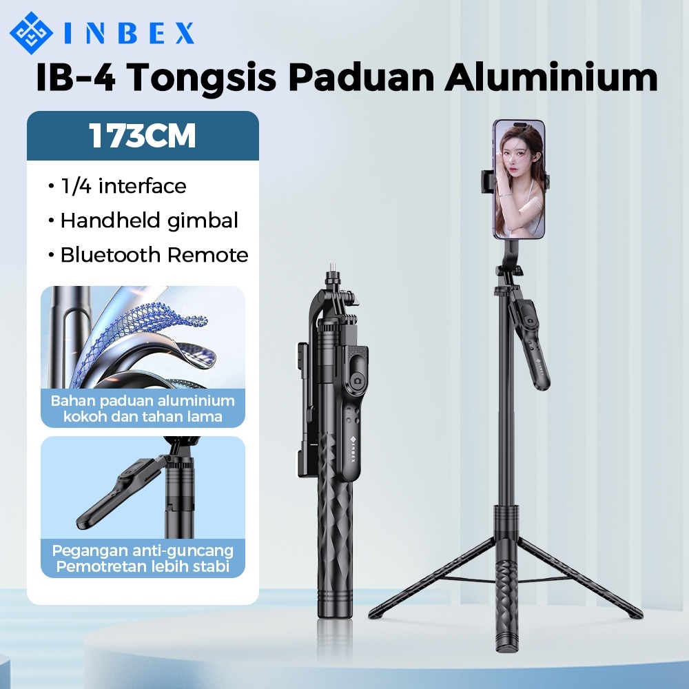 Jual 【READY】INBEX Tongsis Bluetooth 4 in 1 Tripod Selfie Stick Foldable ...