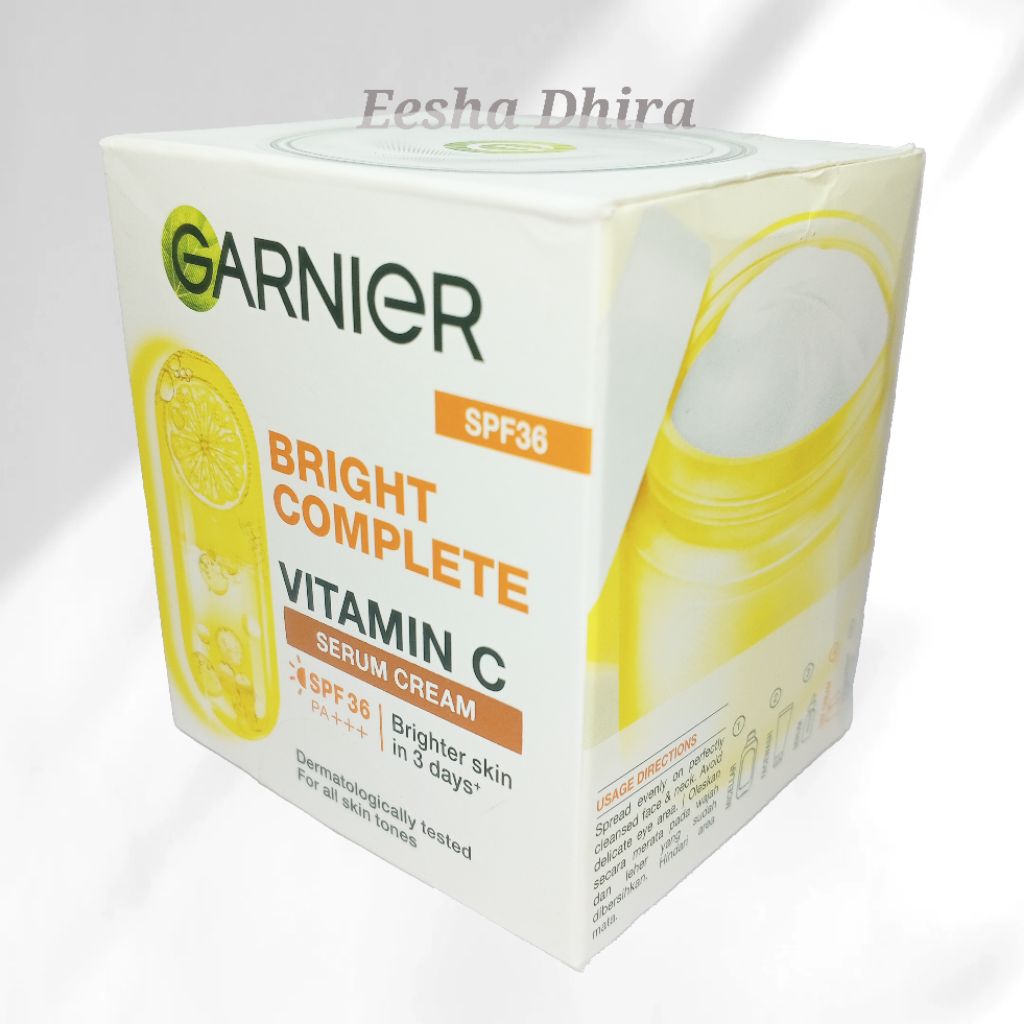 Jual Garnier Bright Complete Vitamin C Serum Cream SPF 36 PA +++ Day 50 mL Pelembap Krim Pagi ...
