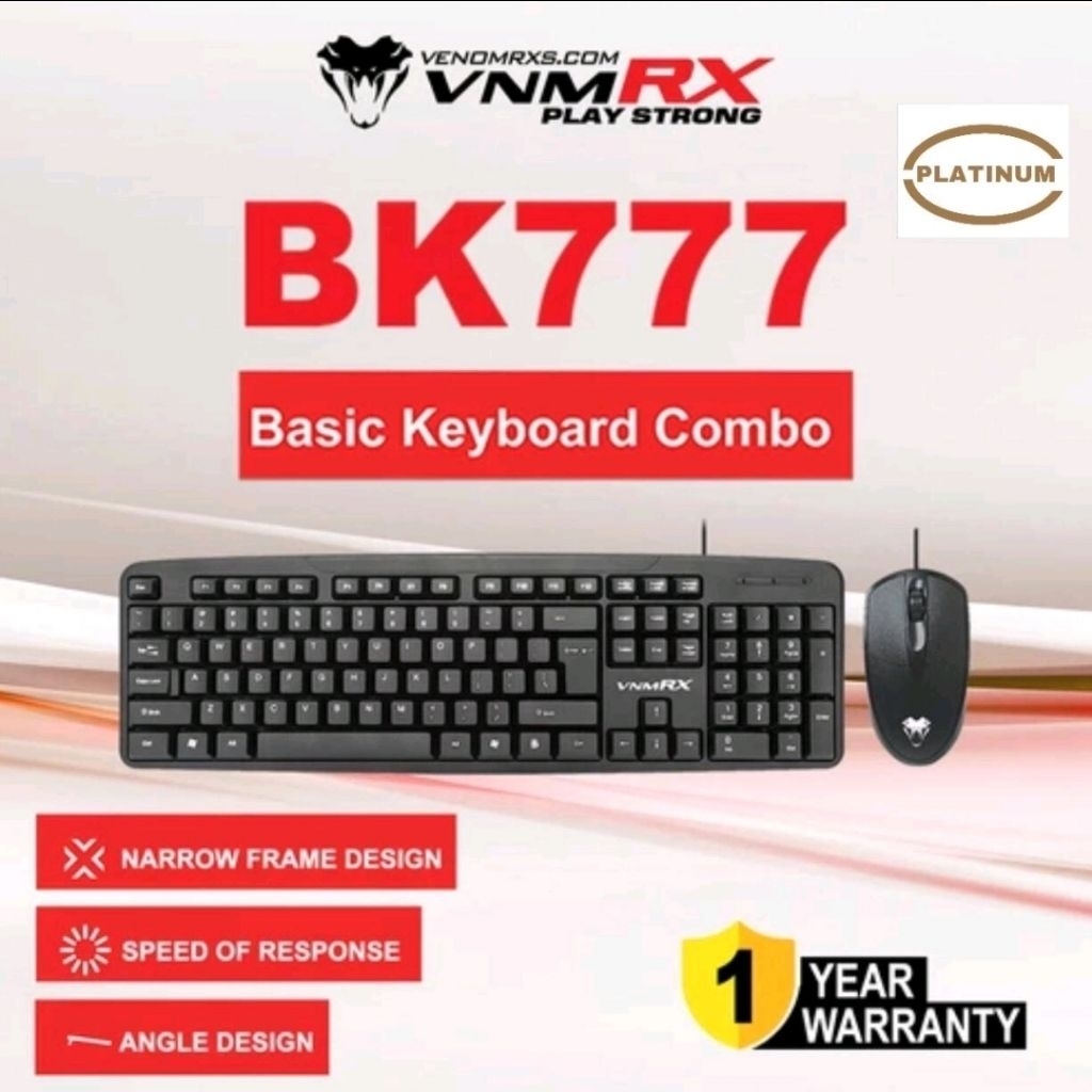 Jual VenomRX BK777 Basic Keyboard Mouse | Shopee Indonesia
