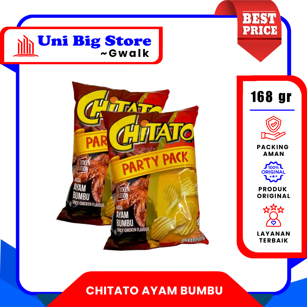 Jual CHITATO PARTY PACK SNACK AYAM BUMBU CHICKEN SPICY - 168 gr ...