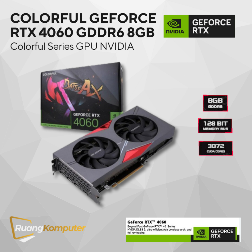 Jual COLORFUL BATTLE AX NVIDIA GeForce RTX 4060 NB DUO 8GB-V | Shopee ...