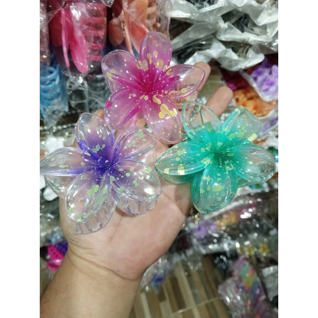 Jual (ISI 12PCS) JEPITAN RAMBUT IMPORT MODEL BUNGA KAMBOJA UKURAN 8CM ...
