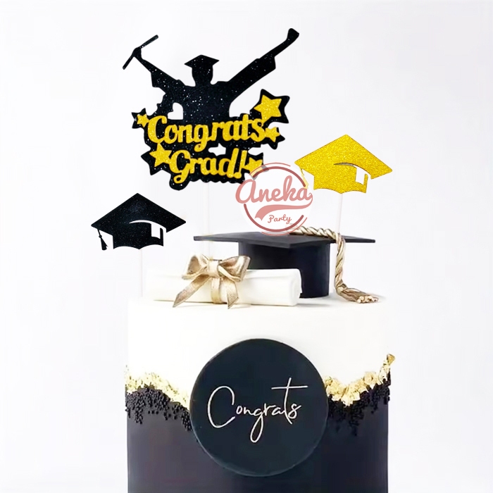 Jual Cake Topper Wisuda / Hiasan Kue Wisuda Graduation / Set Topper ...
