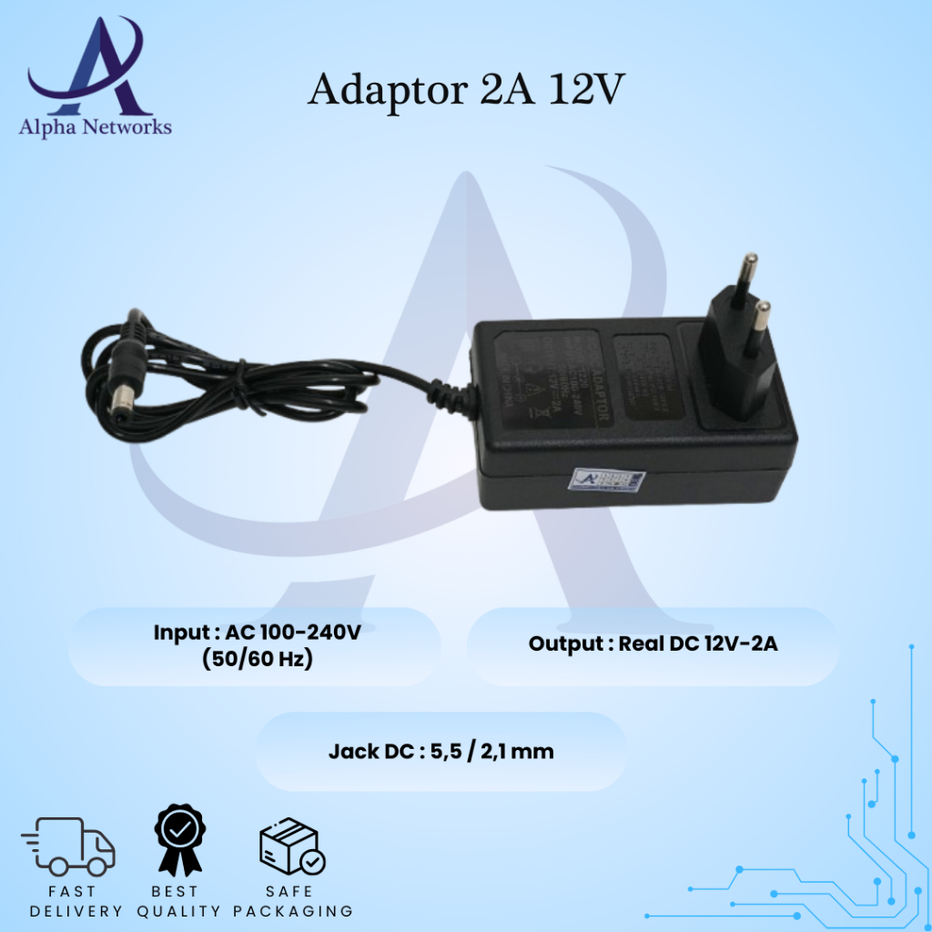 Jual Adaptor 12V 2A Real Capacity – Power Supply Stabil untuk CCTV ...
