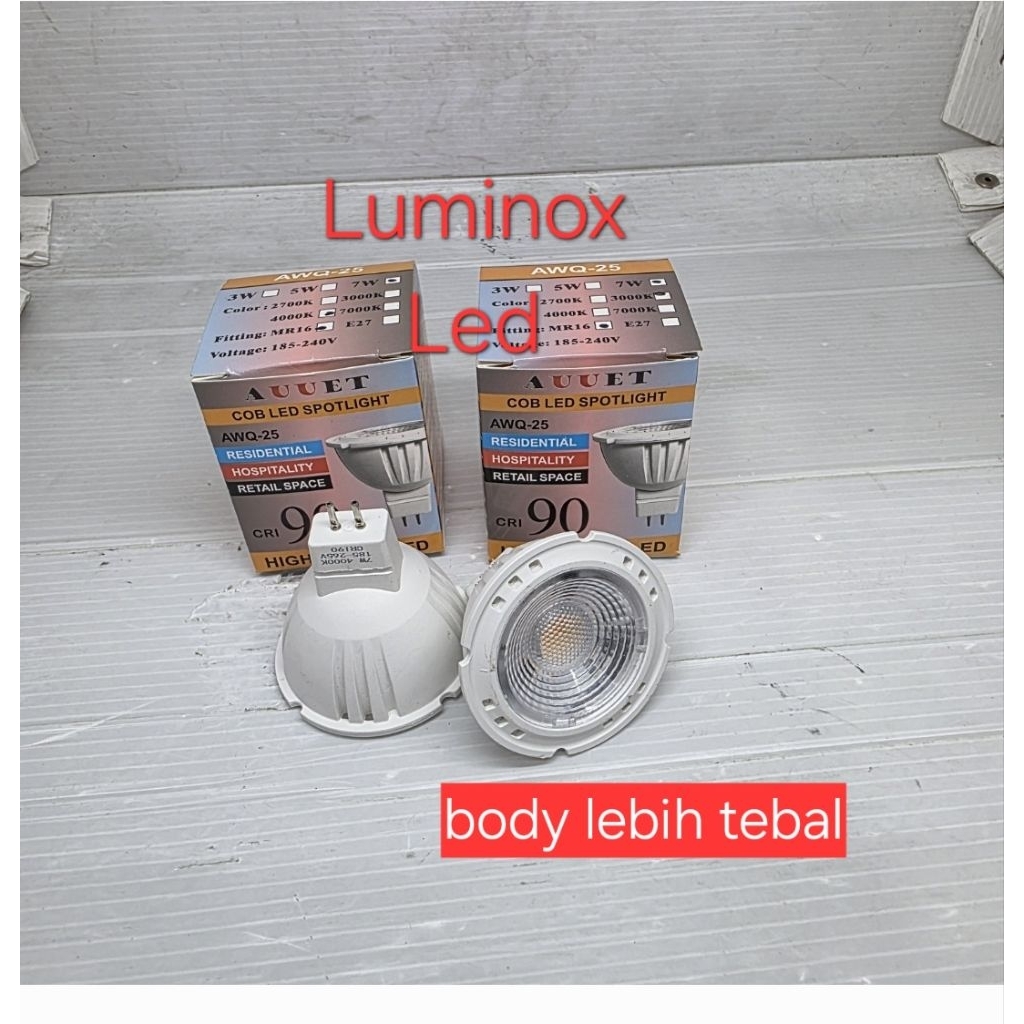 Jual spotlight mr16 gu5.3 led 7w 7watt 3000k / lampu halogen led 4000k 7w 7 watt 220volt ...