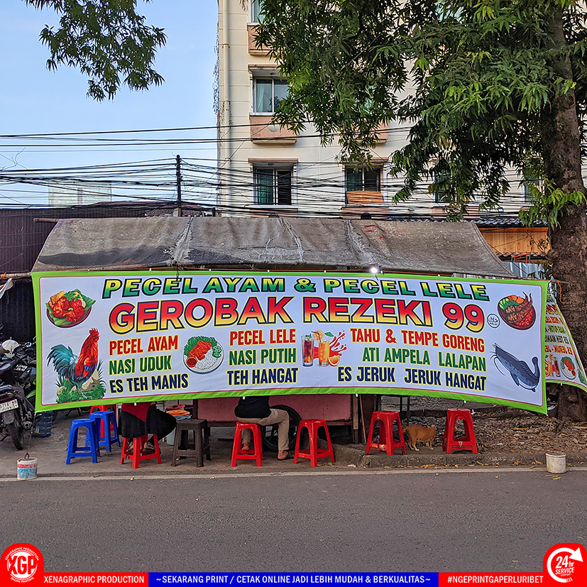 Jual Cetak Spanduk Kain Pecel Lele – Bahan TC Import, Gratis Desain ...