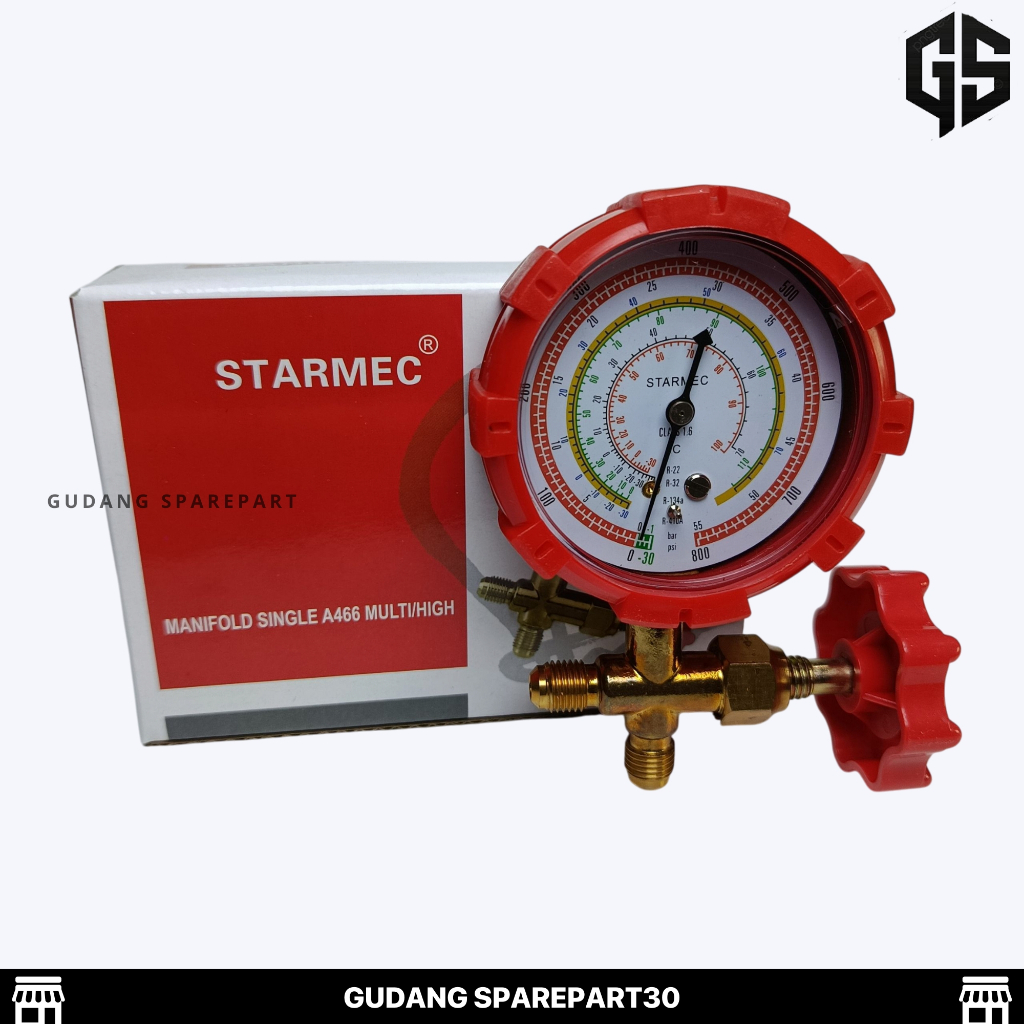Jual Manifold AC Single Multi High (800 Psi) R22 R32 R134 R410 Starmec ...