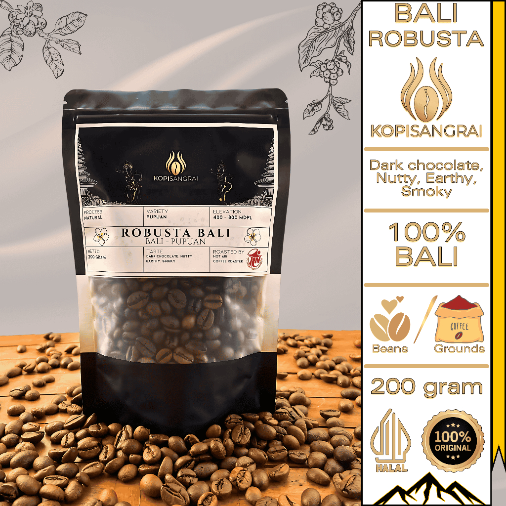 Jual Kopi Robusta Bali - Kopi Bali - Biji/Bubuk 200gr | Fresh Roasted ...