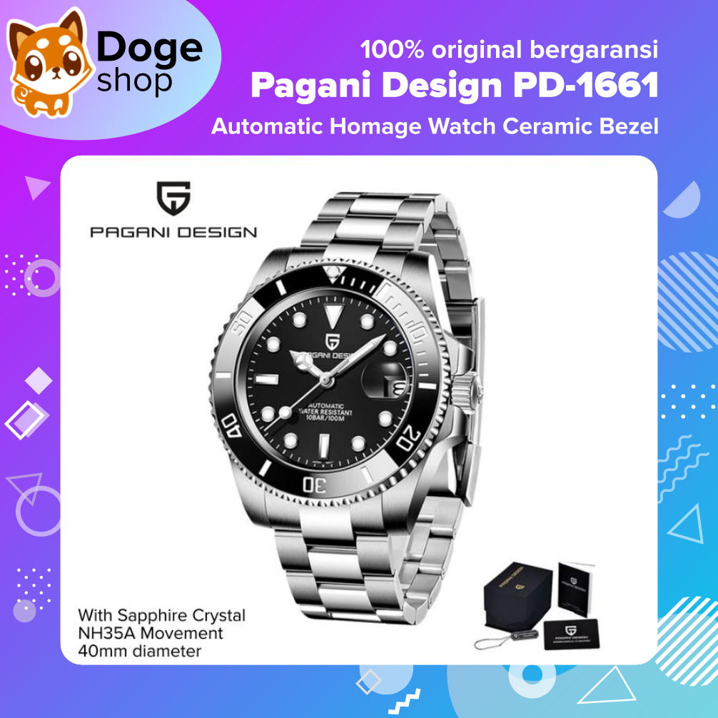 Jual Pagani Design PD-1661 40mm Watch Japan NH35 Movement Jam Tangan Automatic Diving PD1661 ...