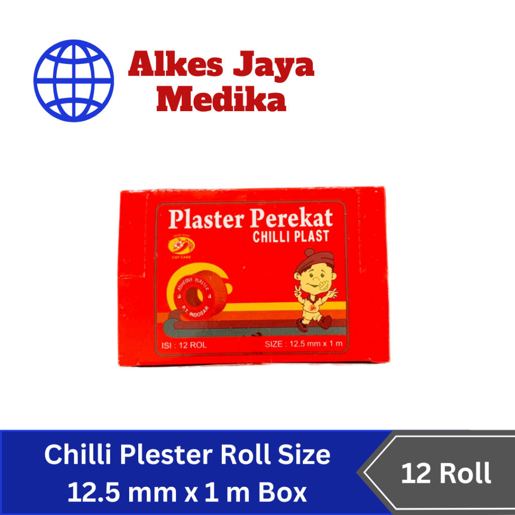 Jual Chilli Plester Rol 1.25cm x 1m Box Isi 12 Rol | Shopee Indonesia