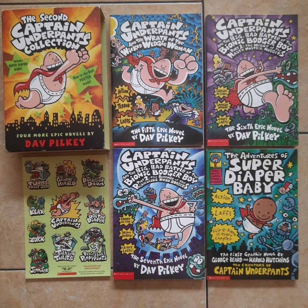 Jual 4 Pcs Buku Import The Second Captain Underpants Collection Box Set ...
