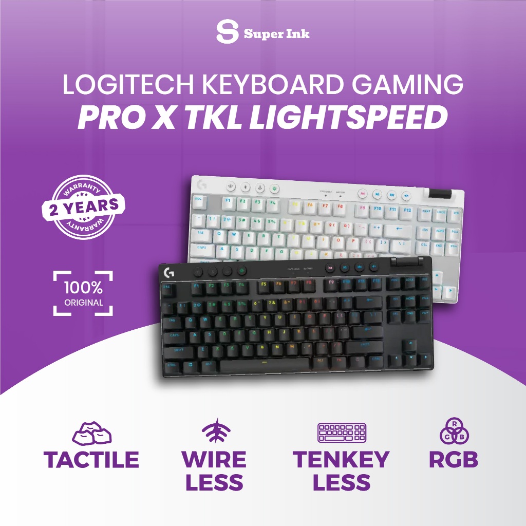 Jual Keyboard Logitech Gaming PRO X TKL Lightspeed Tactile - Teknologi ...