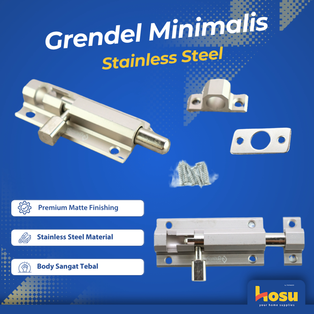 Jual Slot Pintu Stainless Minimalis Premium 2" 3" Inch Selot Grendel ...