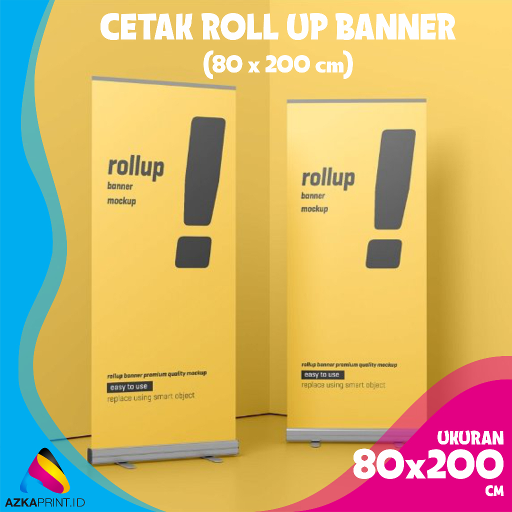 Jual CETAK ROLL UP BANNER 80x200 CM - ROLL BANNER - STANDING BANNER | Shopee Indonesia