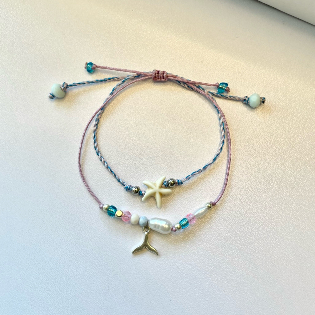 Jual GELANG TALI OCEAN SILVER SET | GELANG TALI | GELANG ETNIK LUCU ...