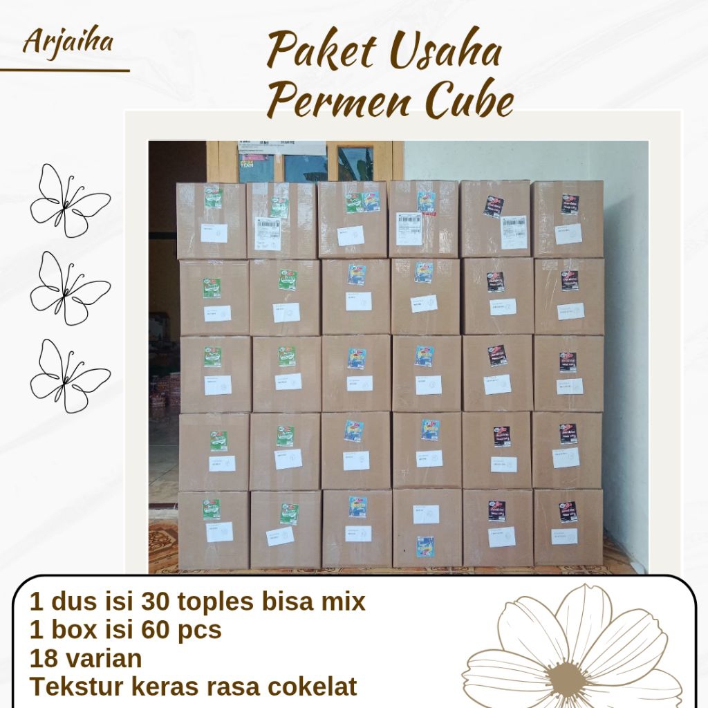 Jual Paket Usaha Permen Cube 1 Dus Isi 30 Toples | Shopee Indonesia